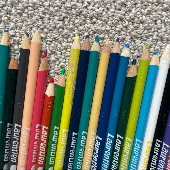 laurentien | Office | 55 X Vintage Laurentien Coloured Pencils Crayons ...